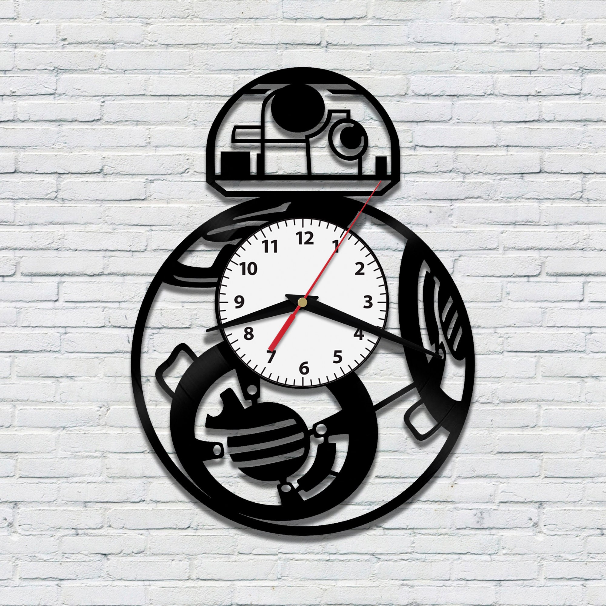 Star Wars Dxf Vinyl Clock, Digital Vector File Vinyl Clock, Cnc Vinyl Clock File, Dxf Cdr Svg ...