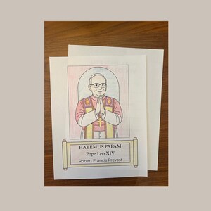 Pope Leo XIV Printable Coloring Page, Habemus Papa, Catholic New Pope ...