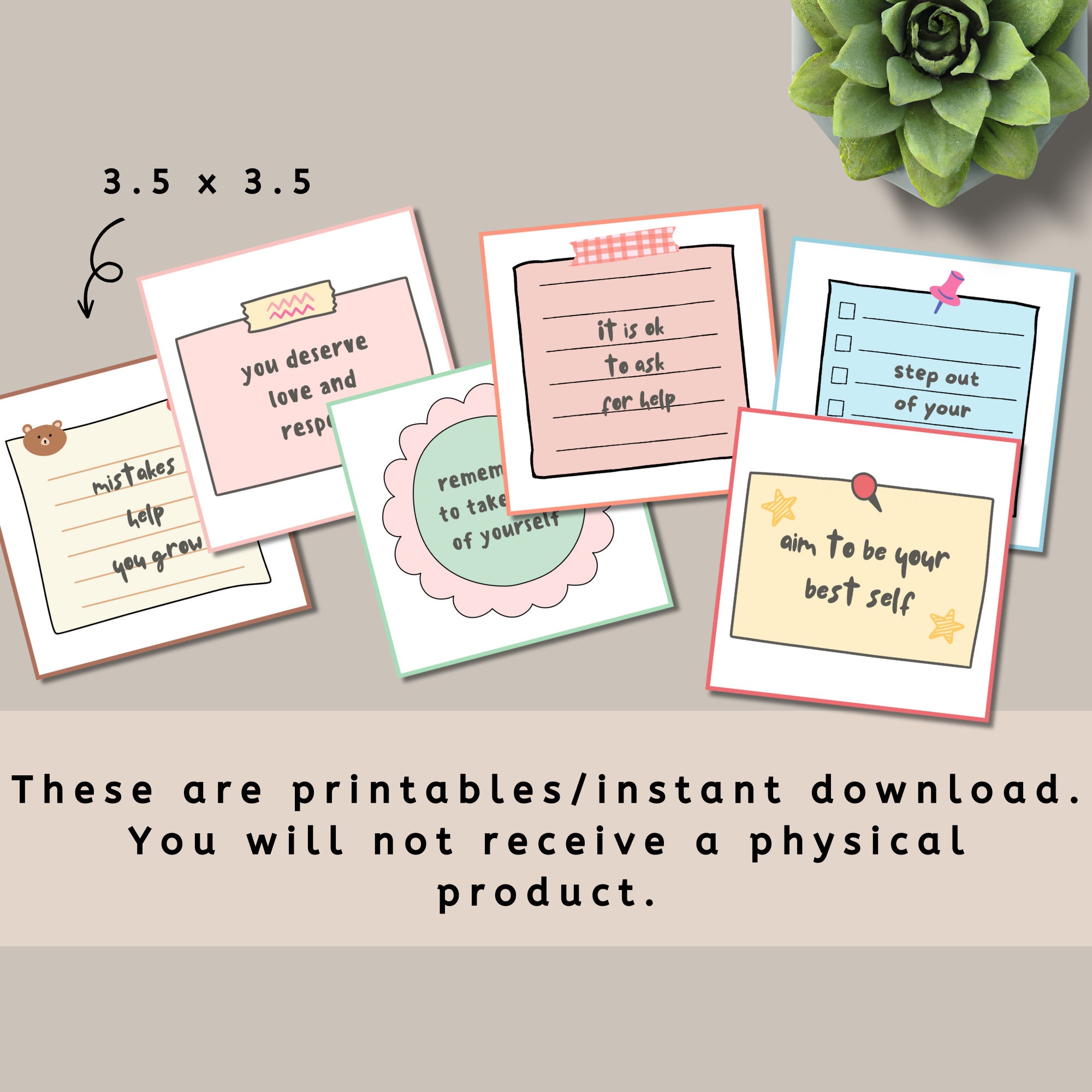 Positive Affirmation Cards for Teens, Teen Mental Health Affirmations ...