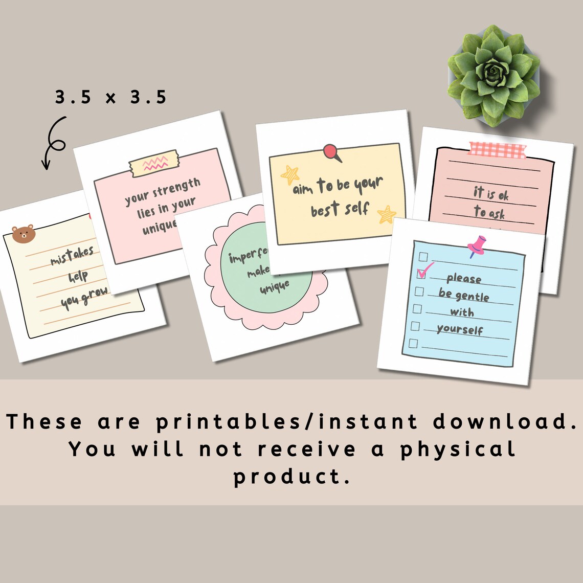Positive Affirmation Cards for Teens, Teen Mental Health Affirmations ...