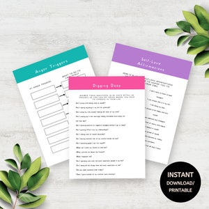 Anxiety Journal, Self-esteem Journal, Coping Skills, Self-reflection ...