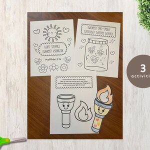 Matthew 5:16 Lesson for Toddlers, Christian Coloring Pages and Torch ...