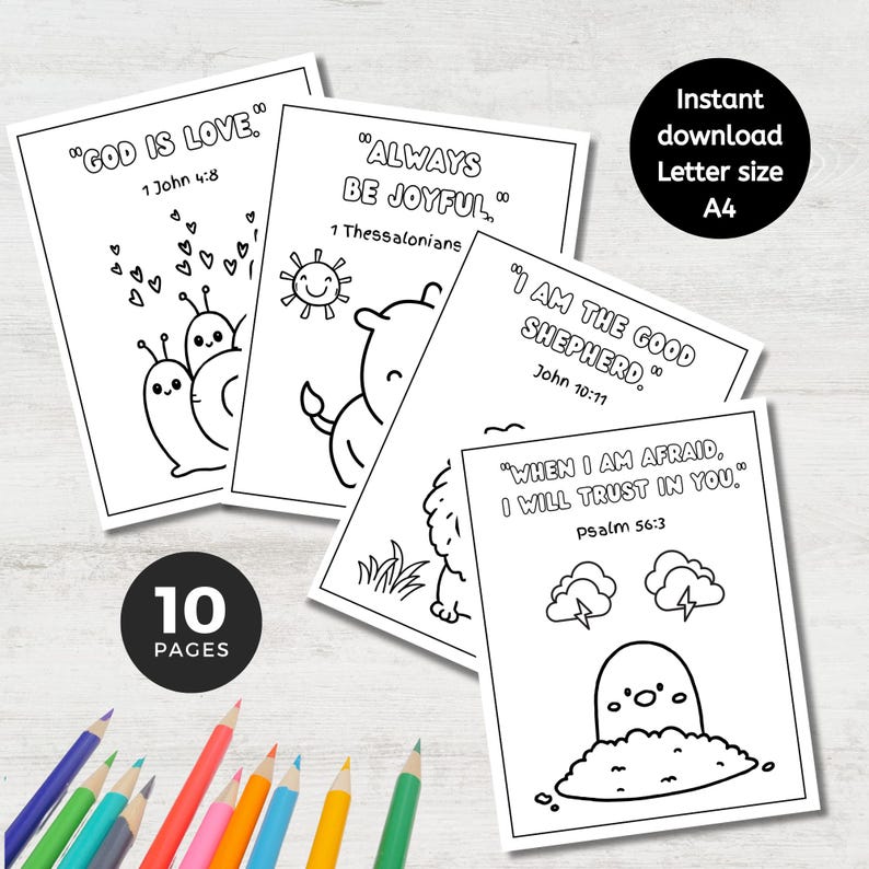 Preschool Bible Verse Coloring, Sunday School Craft, Printable ...