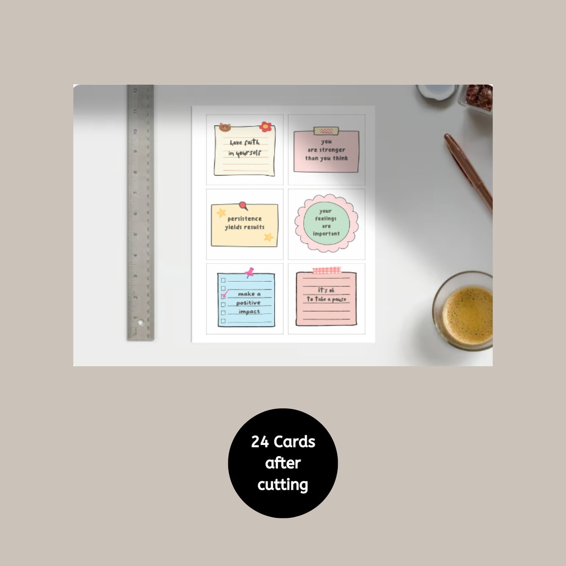 Positive Affirmation Cards for Teens, Teen Mental Health Affirmations ...