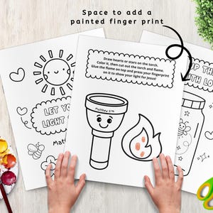 Matthew 5:16 Lesson for Toddlers, Christian Coloring Pages and Torch ...