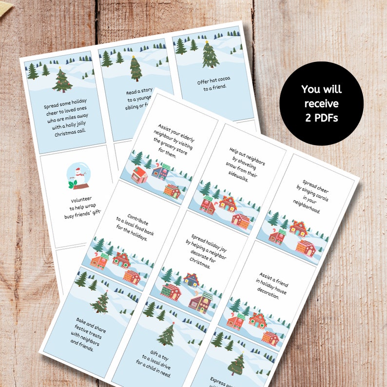 Advent Kindness Cards, Advent Activities, Christmas Countdown, Kindness ...