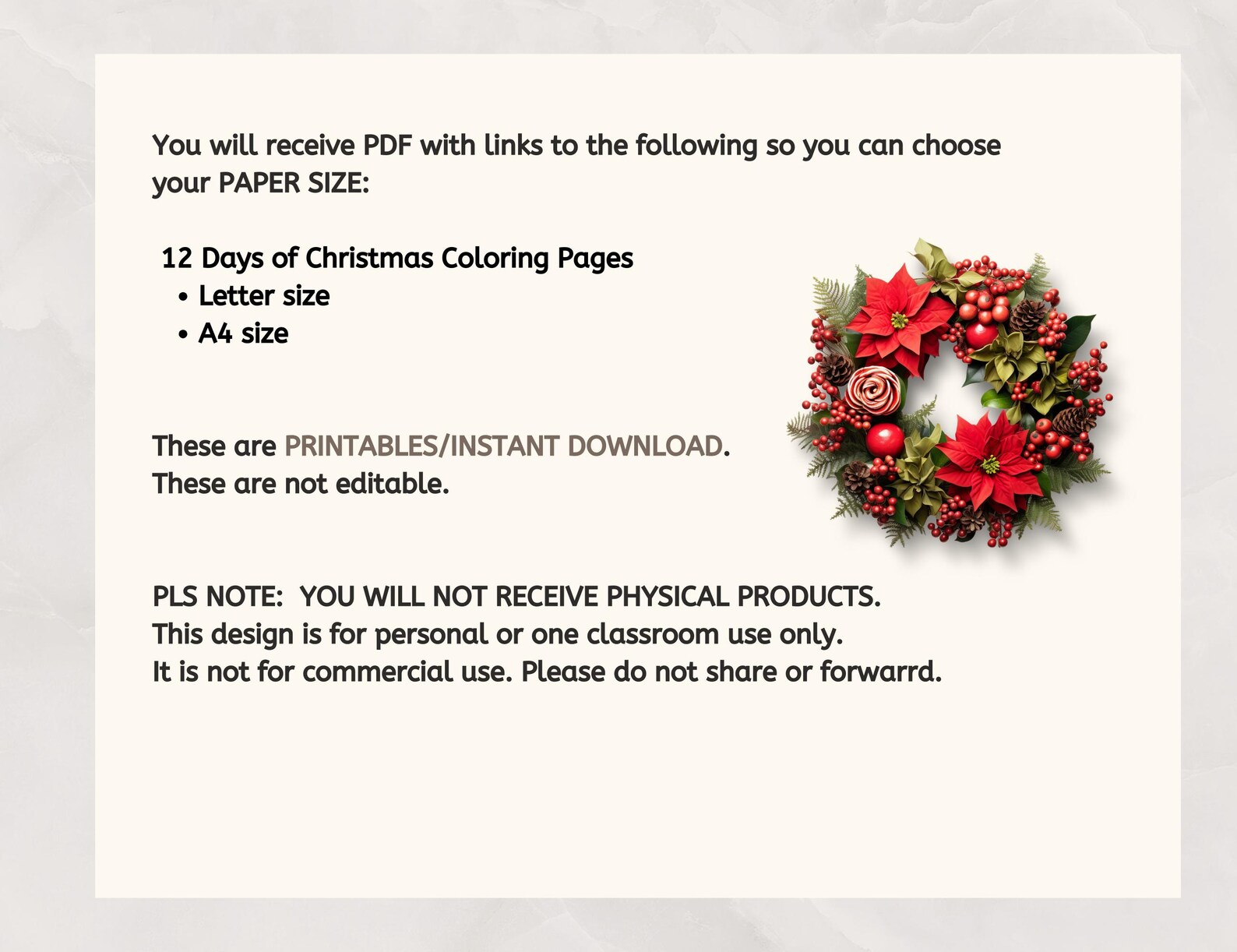 Twelve Days of Christmas Printable Coloring Pages for Kids, Holiday ...