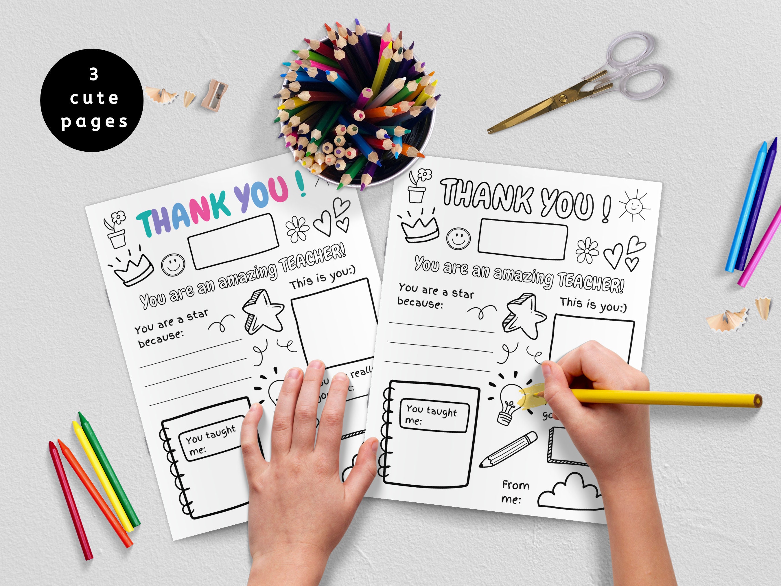 Printable Teacher Appreciation Coloring Sheets and Fill in the Blanks ...