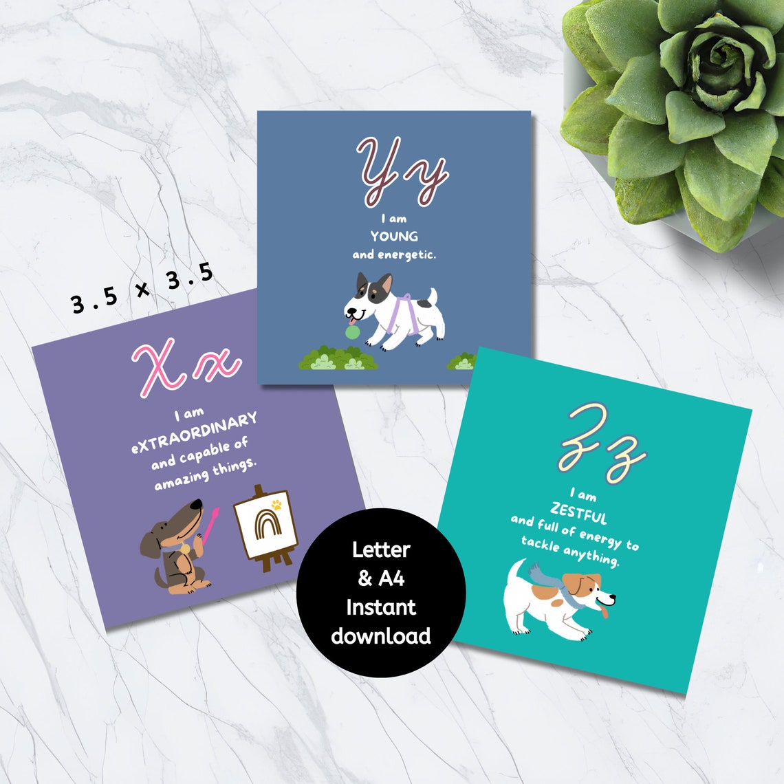 Alphabet Affirmation Cards, ABC Affirmations, Alphabet Flashcards ...