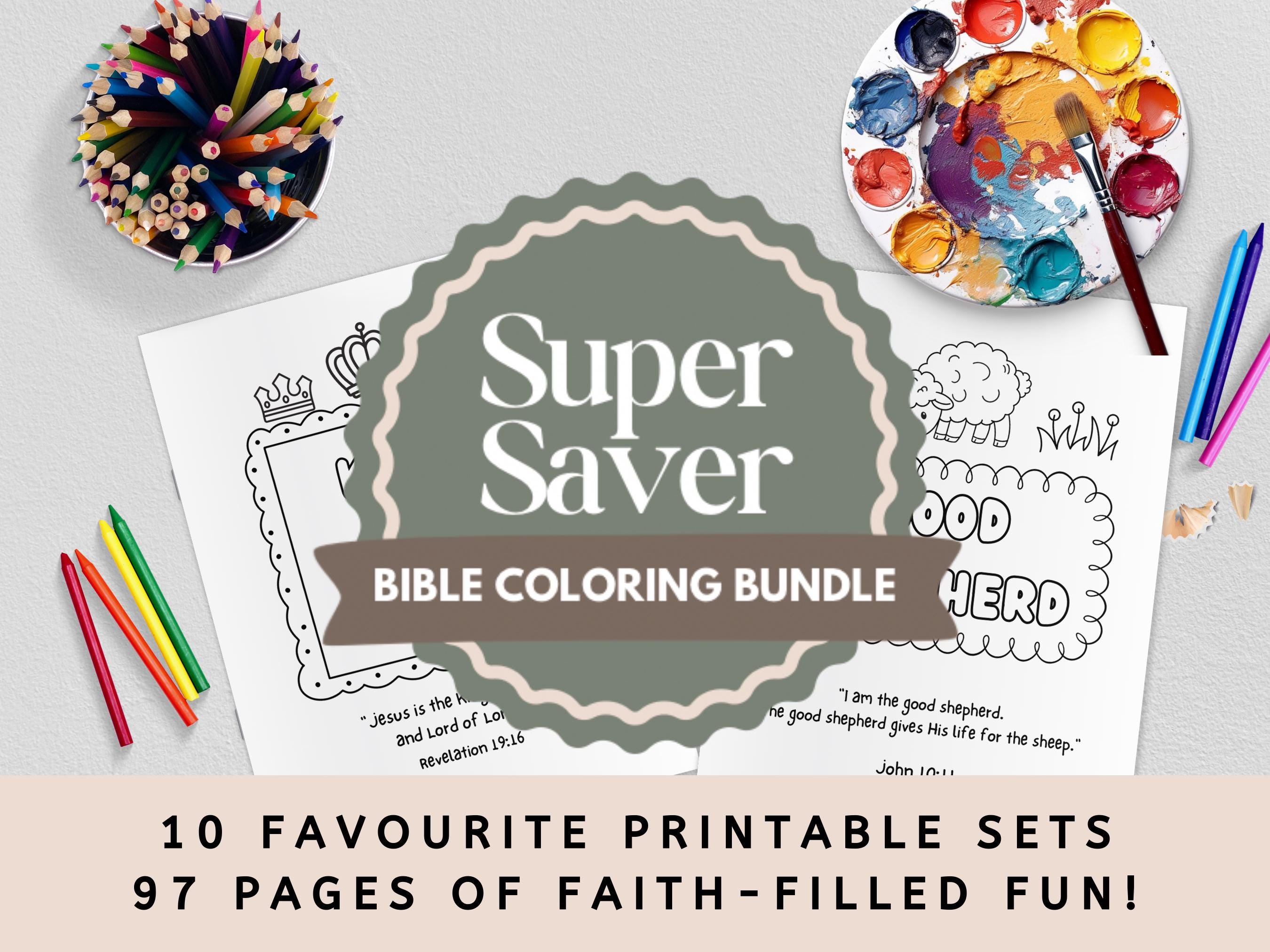 Kid's Bible Story Coloring Pages, Bible Activity Sheets for Kids ...