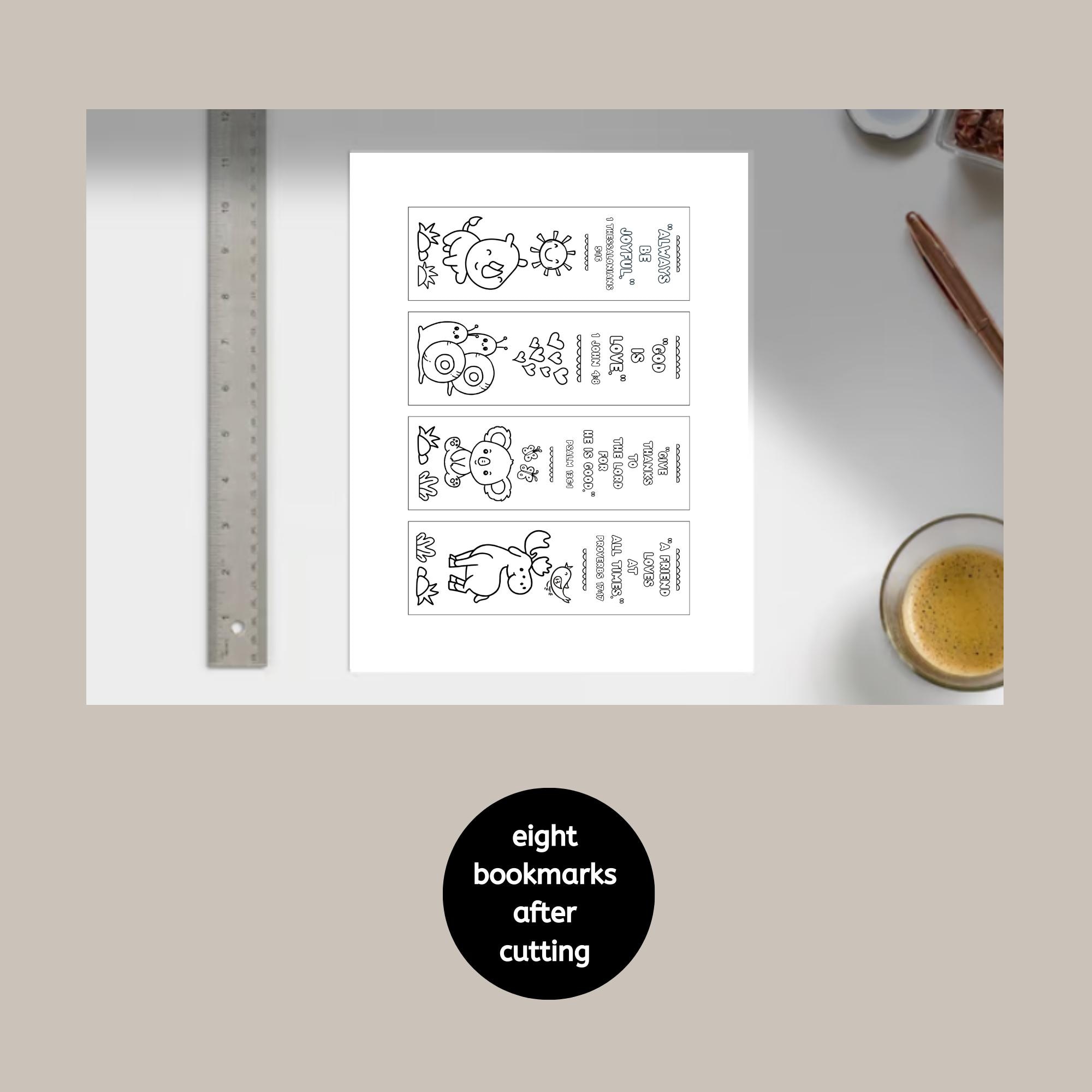 Kids Bible Verse Coloring Bookmark Printable, Sunday School Craft ...