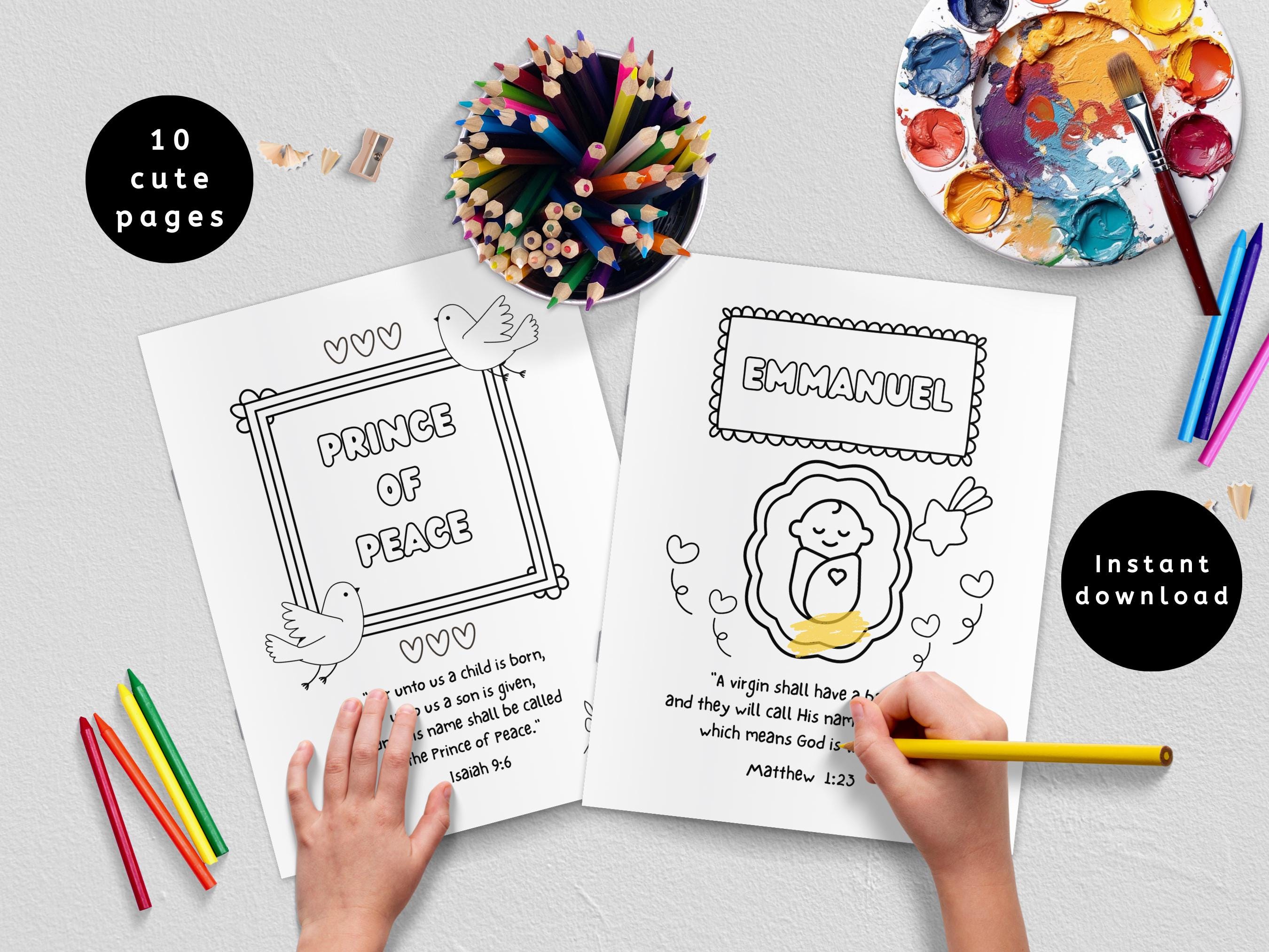 Names of Jesus Coloring Pages, Bible Verse Coloring Pages for ...