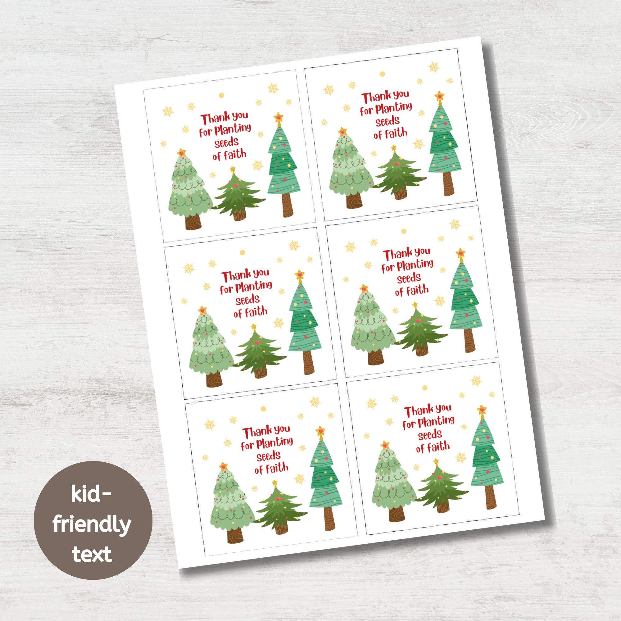 Christian Teacher Appreciation Gift Tags for Christmas, Printable Thank ...