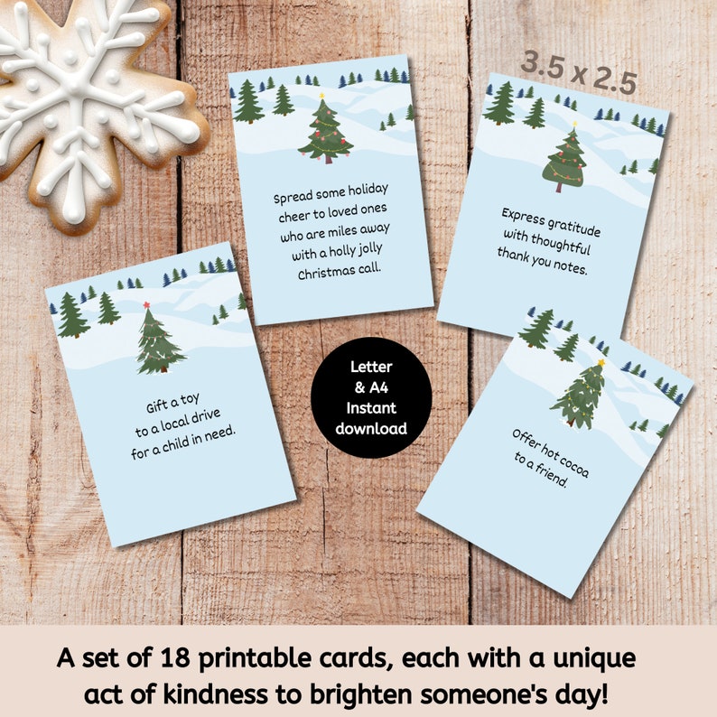 Advent Kindness Cards, Advent Activities, Christmas Countdown, Kindness ...