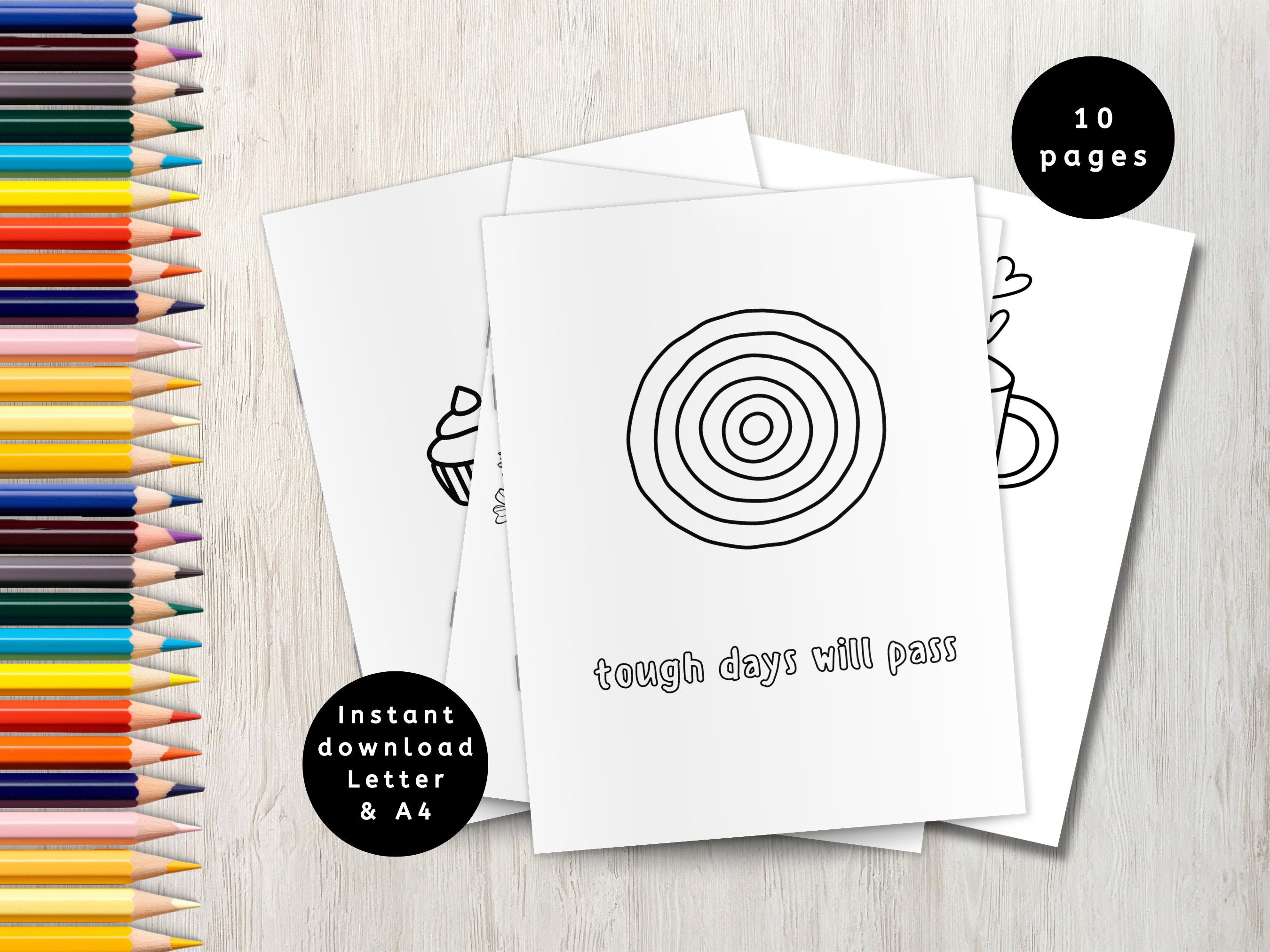 Simple Coloring Pages for Teens, Minimalist Coloring Pages, Teens ...