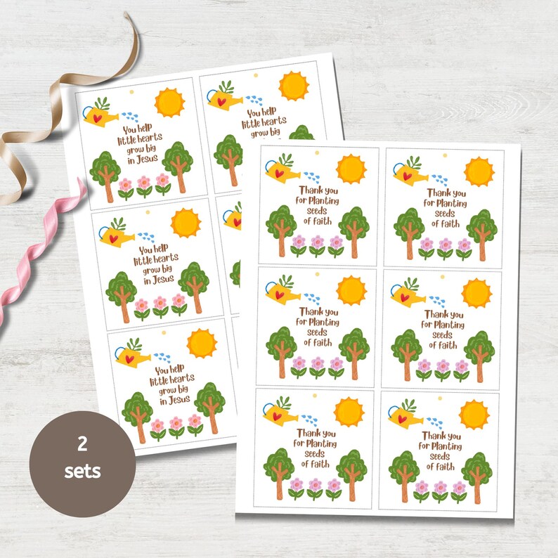 Christian Teacher Appreciation Gift Tags, Printable Thank You Cards ...