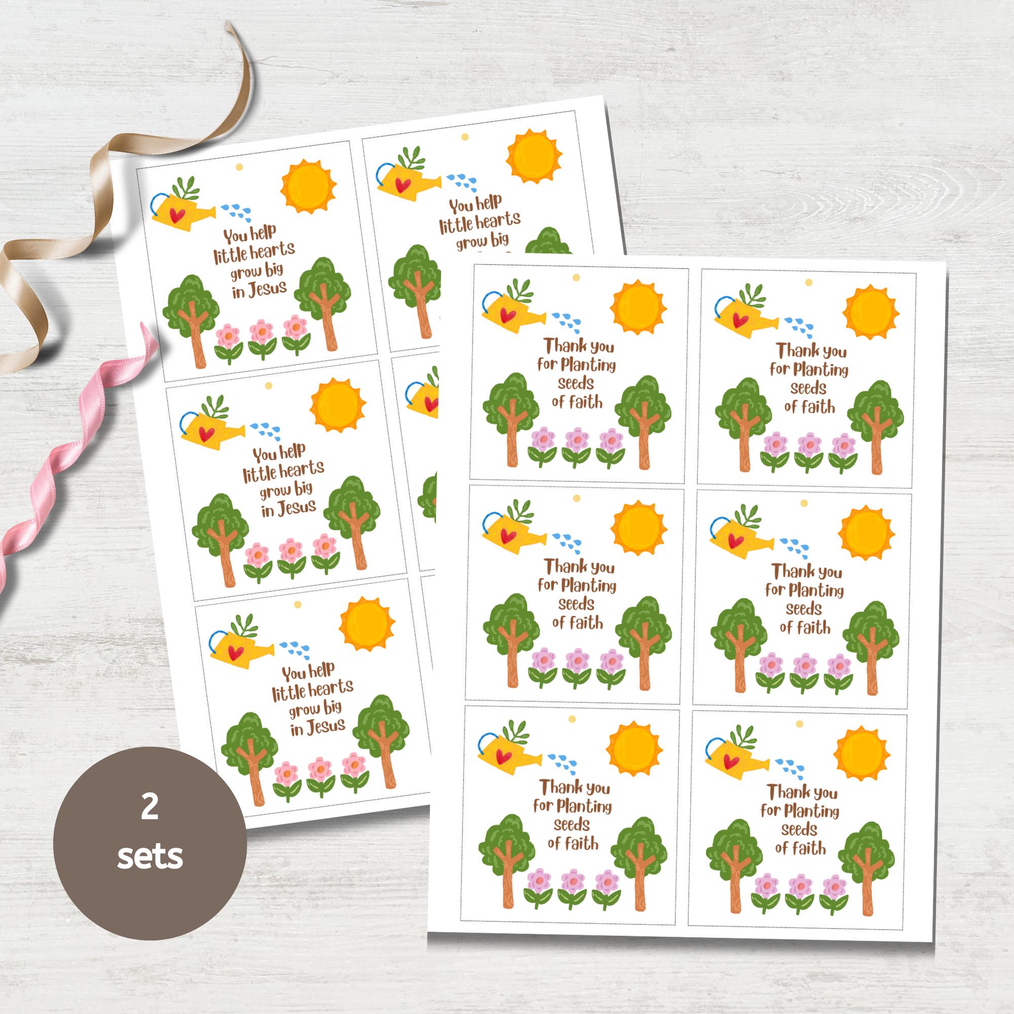Christian Teacher Appreciation Gift Tags, Printable Thank You Cards ...