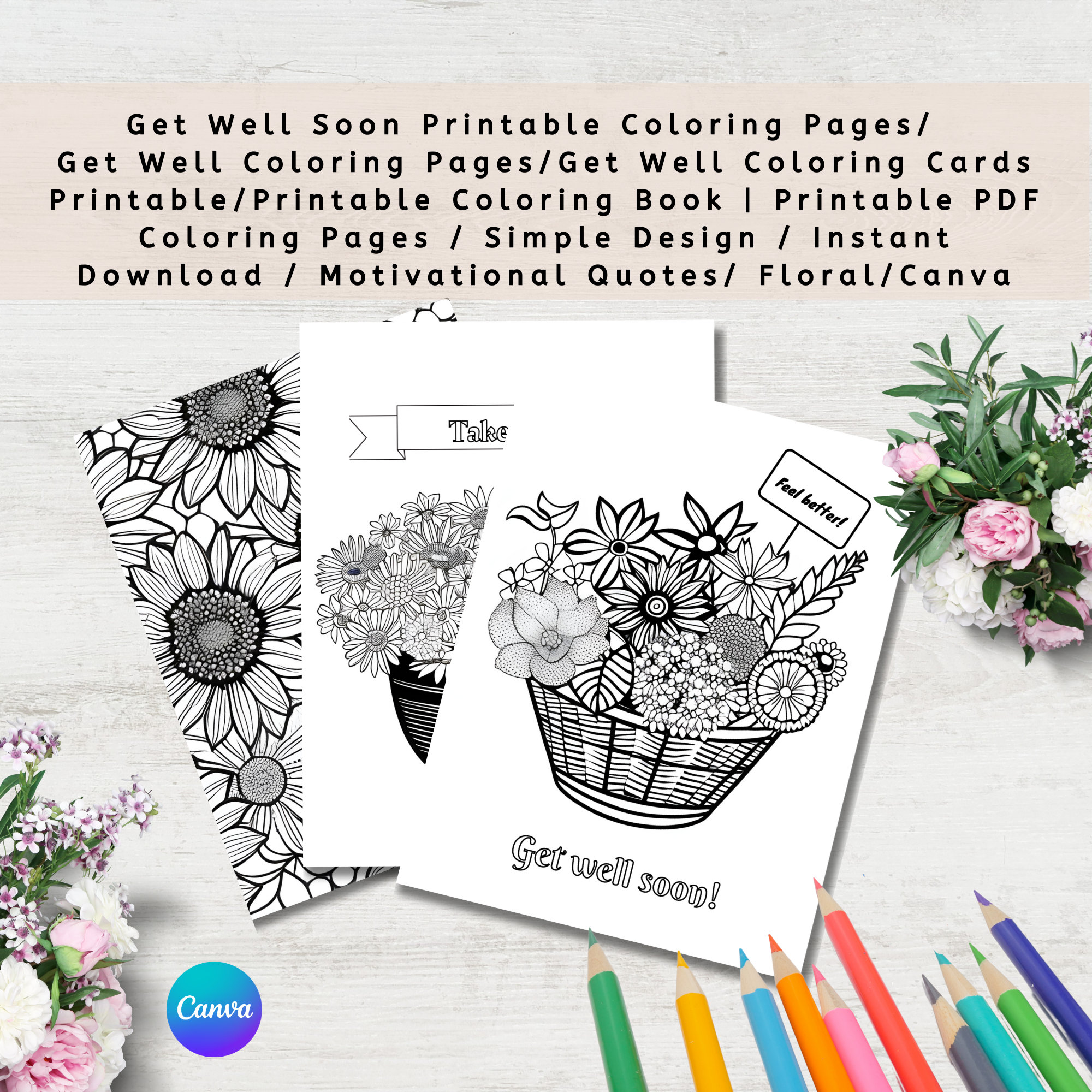 Get Well Printable Coloring Pages