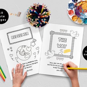 Names of Jesus Coloring Pages, Printable Bible Activity for Kids ...