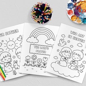Lord's Prayer Coloring Pages, Our Father Activity for Kids, Sunday ...