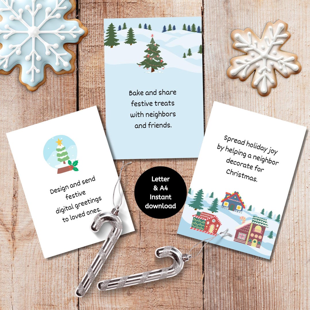 Advent Kindness Cards, Advent Activities, Christmas Countdown, Kindness ...