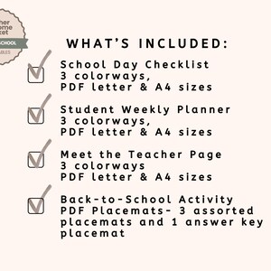 Teacher Welcome Packet Printable, Back to School Forms and Activities ...