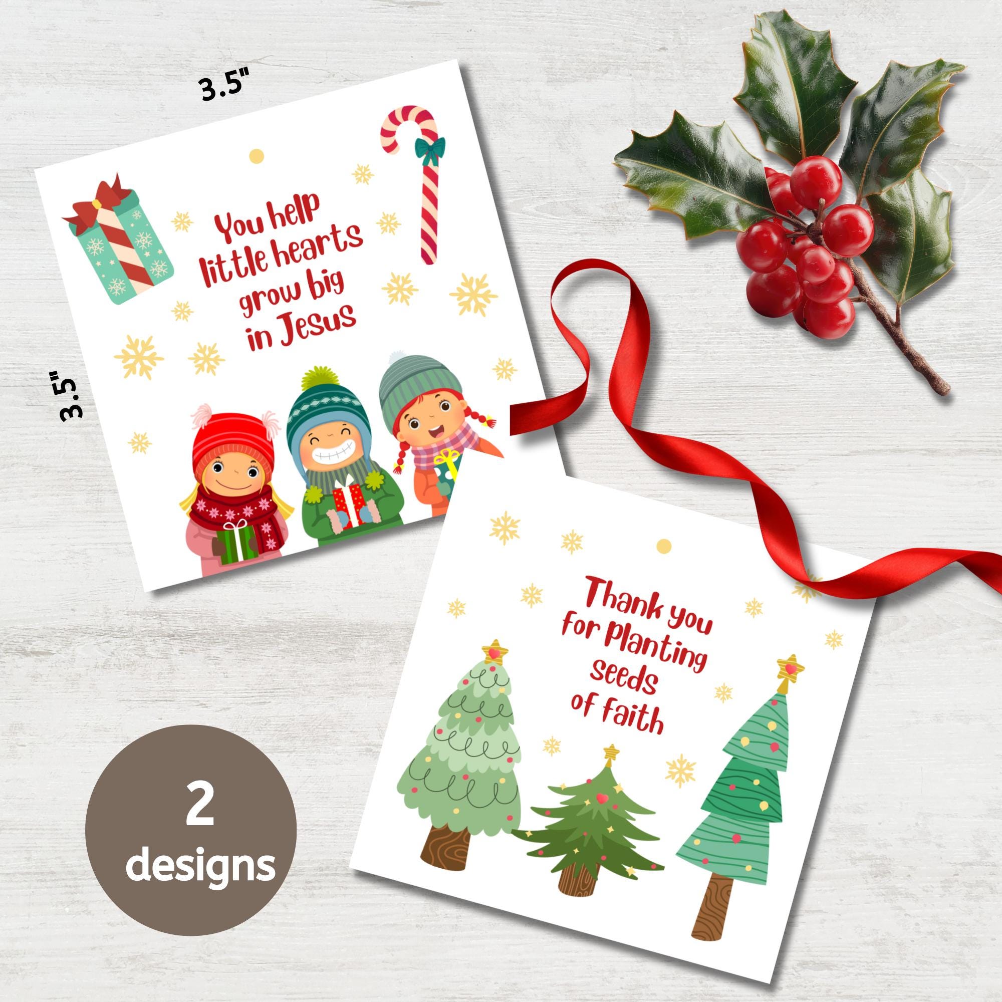 Christian Teacher Appreciation Gift Tags for Christmas, Printable Thank ...