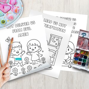 Lord's Prayer Coloring Pages, Our Father Activity for Kids, Sunday ...