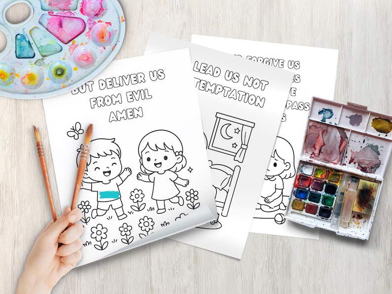 Lord's Prayer Coloring Pages, Our Father Activity for Kids, Sunday ...