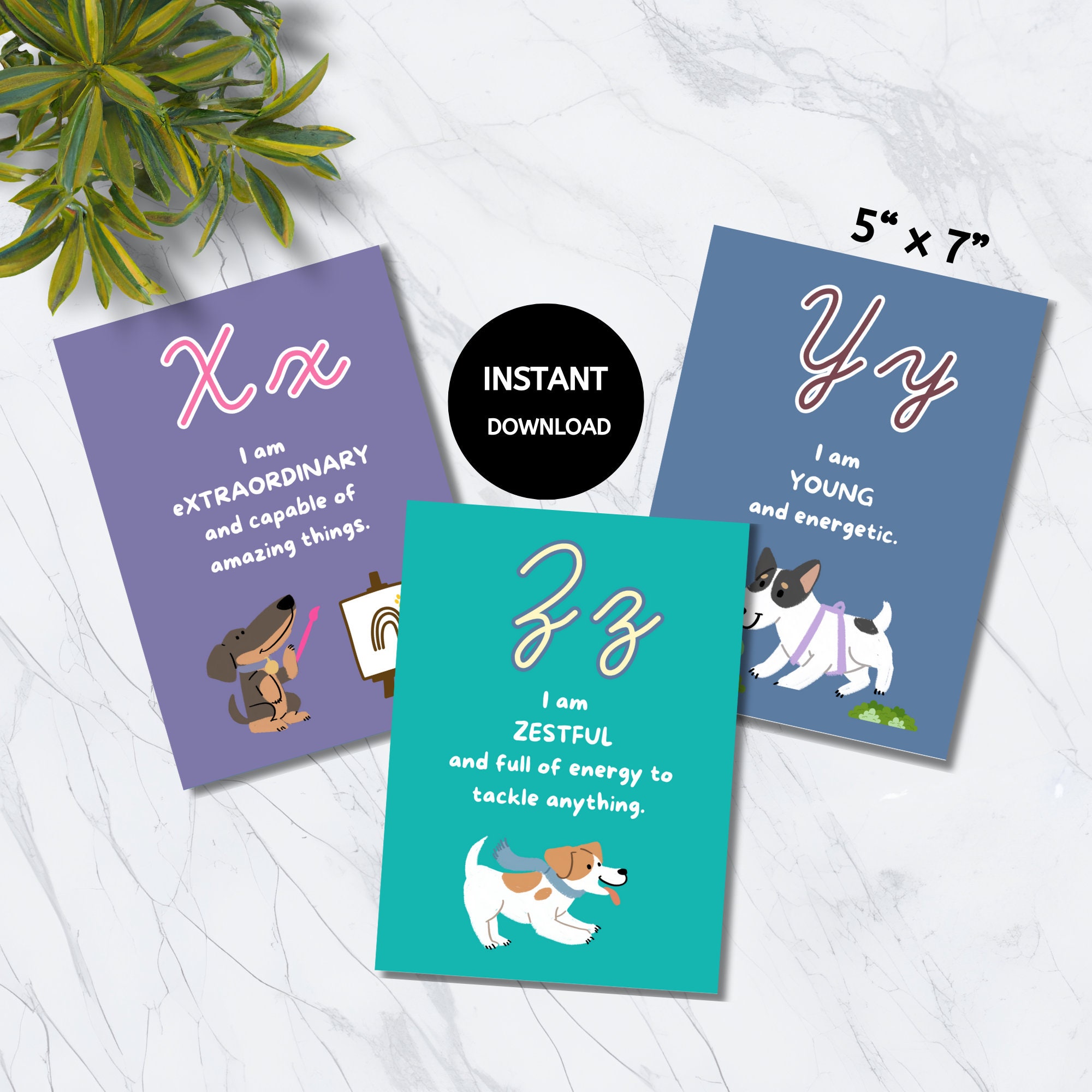 Alphabet Affirmation Cards, A to Z Positive Flashcards for Kids ...