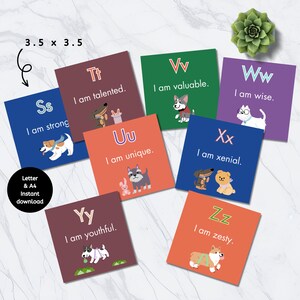 Preschool Affirmation, Alphabet Affirmation Cards, Alphabet Flash Cards ...
