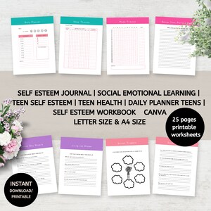 Anxiety Journal, Self-esteem Journal, Coping Skills, Self-reflection ...