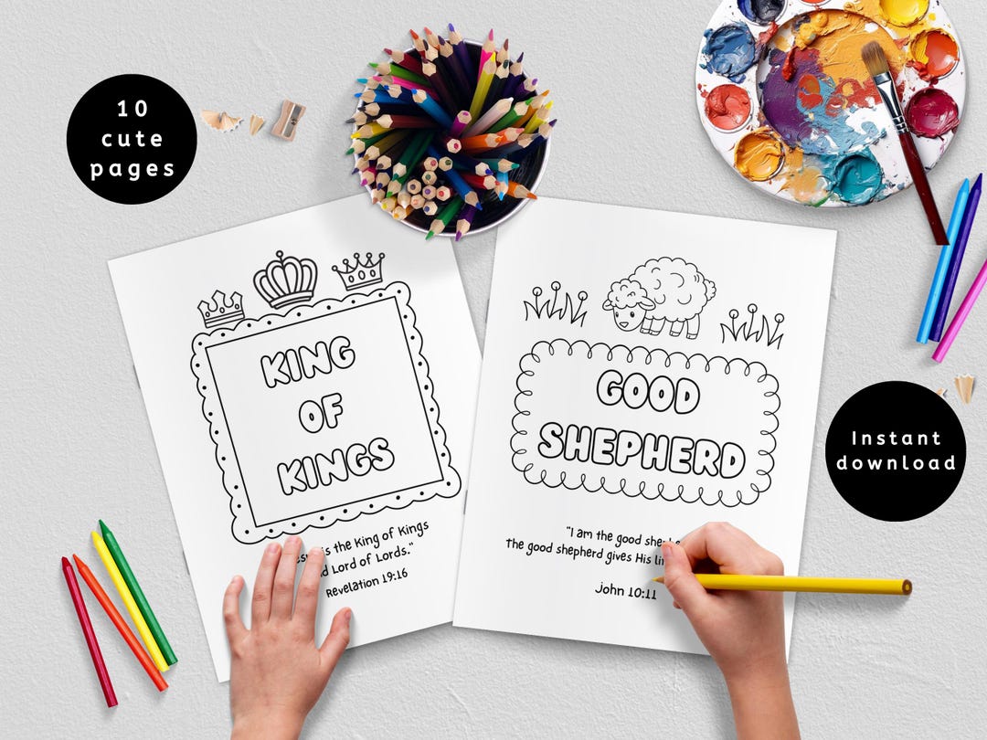 Names of Jesus Coloring Pages, Bible Verse Coloring Pages for ...