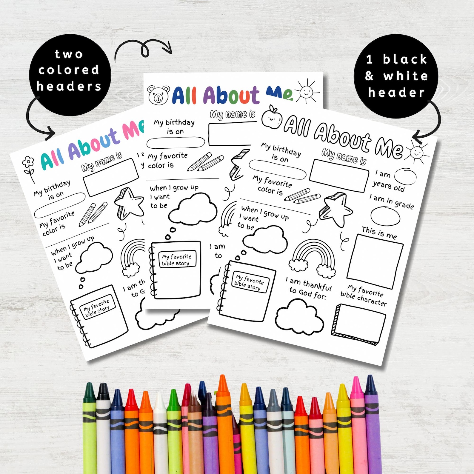 Sunday School All About Me, Preschool Questionnaire, Printable Activity ...