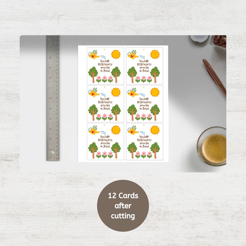 Christian Teacher Appreciation Gift Tags, Printable Thank You Cards ...