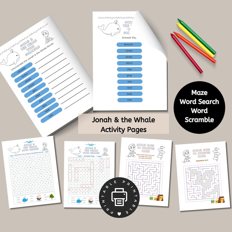 Jonah and the Whale Activities, Activities for Kids Jonah, Jonah and ...