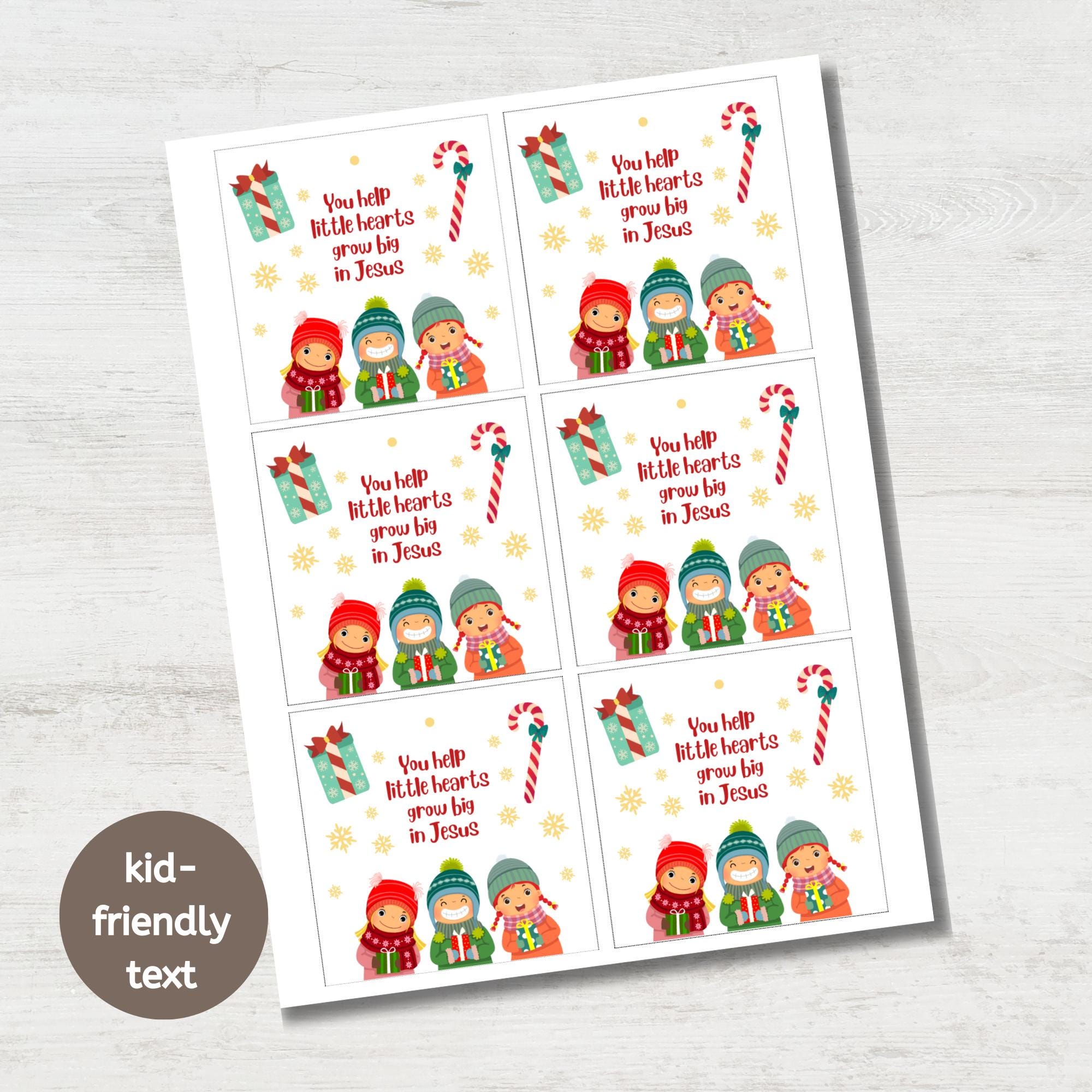 Christian Teacher Appreciation Gift Tags for Christmas, Printable Thank ...