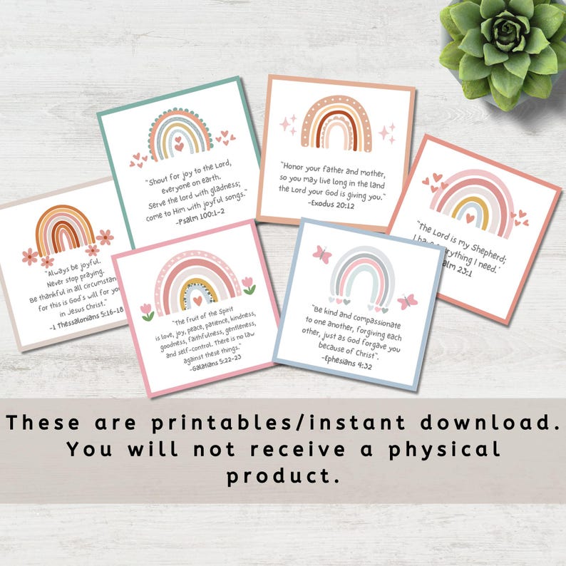 Christian Affirmations Cards, Printable Bible Verse Cards for Girls ...