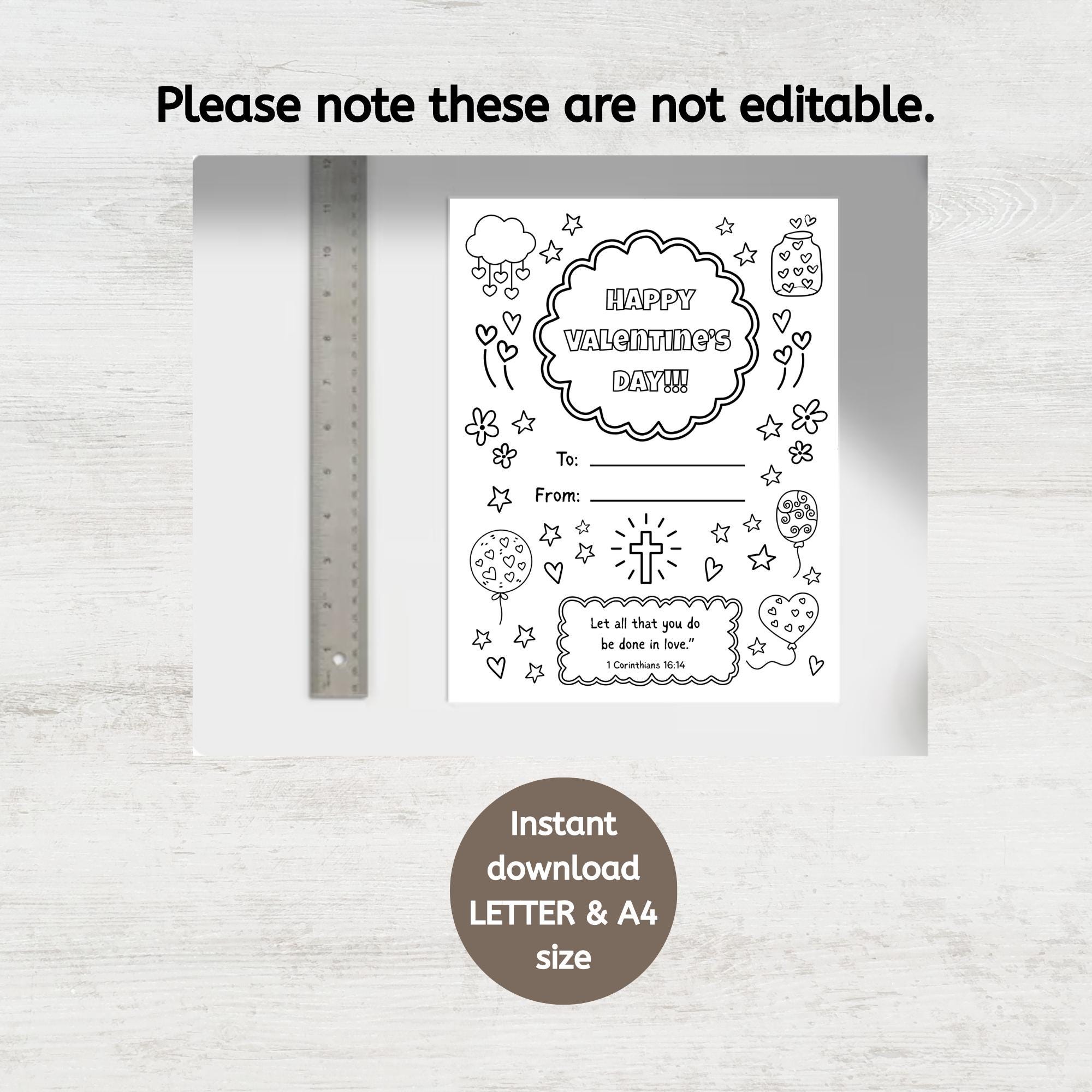 Sunday School Valentine Printable Coloring & Bible Activity for Kids ...