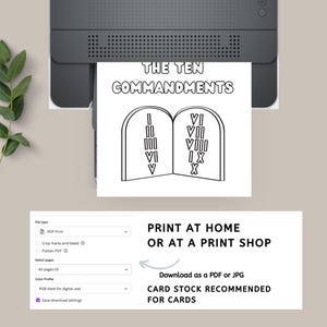 Ten Commandments for Kids Printable Coloring Pages, Bible Verse ...