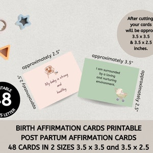 Birth Affirmation Cards Printable, Postpartum Affirmations, Affirmation ...