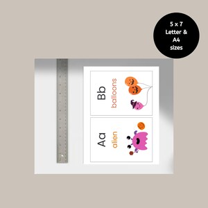Halloween ABC Flash Cards, Halloween Alphabet Cards, Kids Halloween ...
