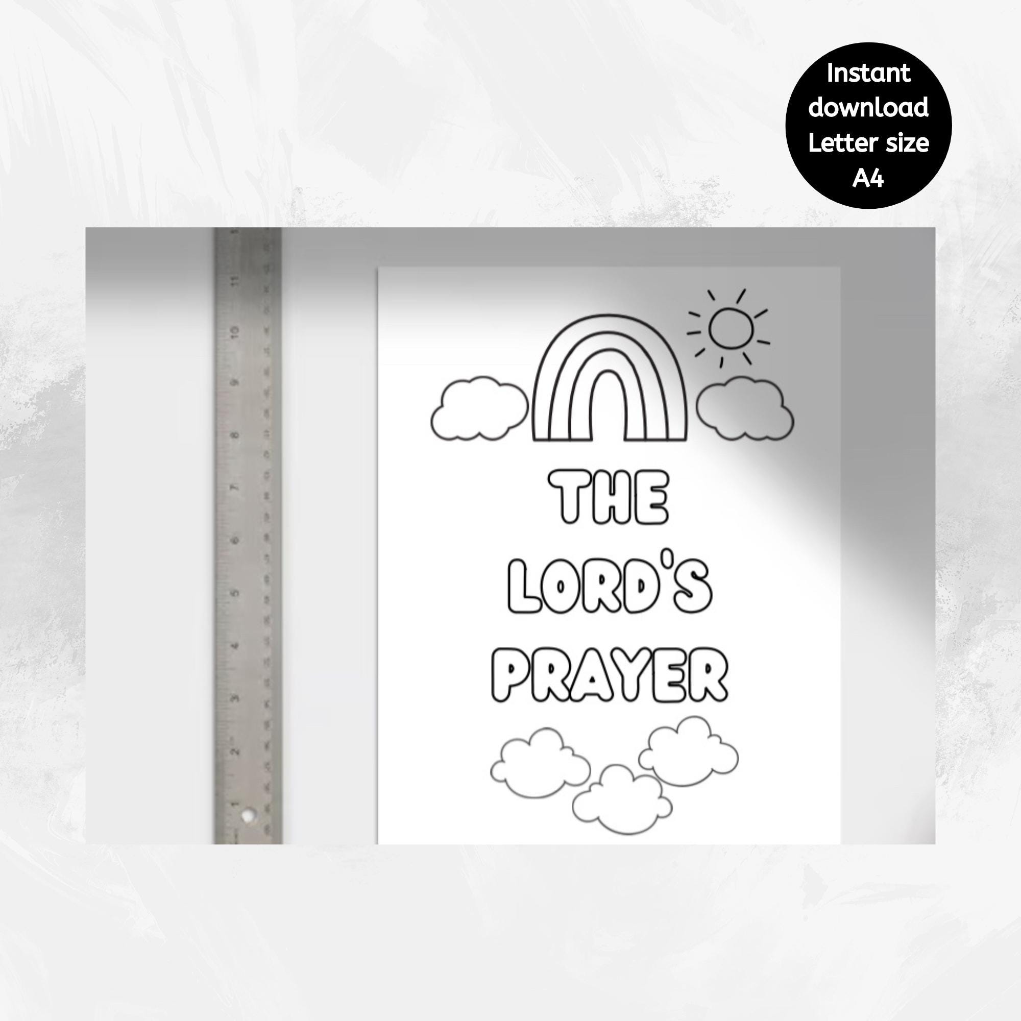 Our Father Coloring Pages, the Lord's Prayer Digital Download ...