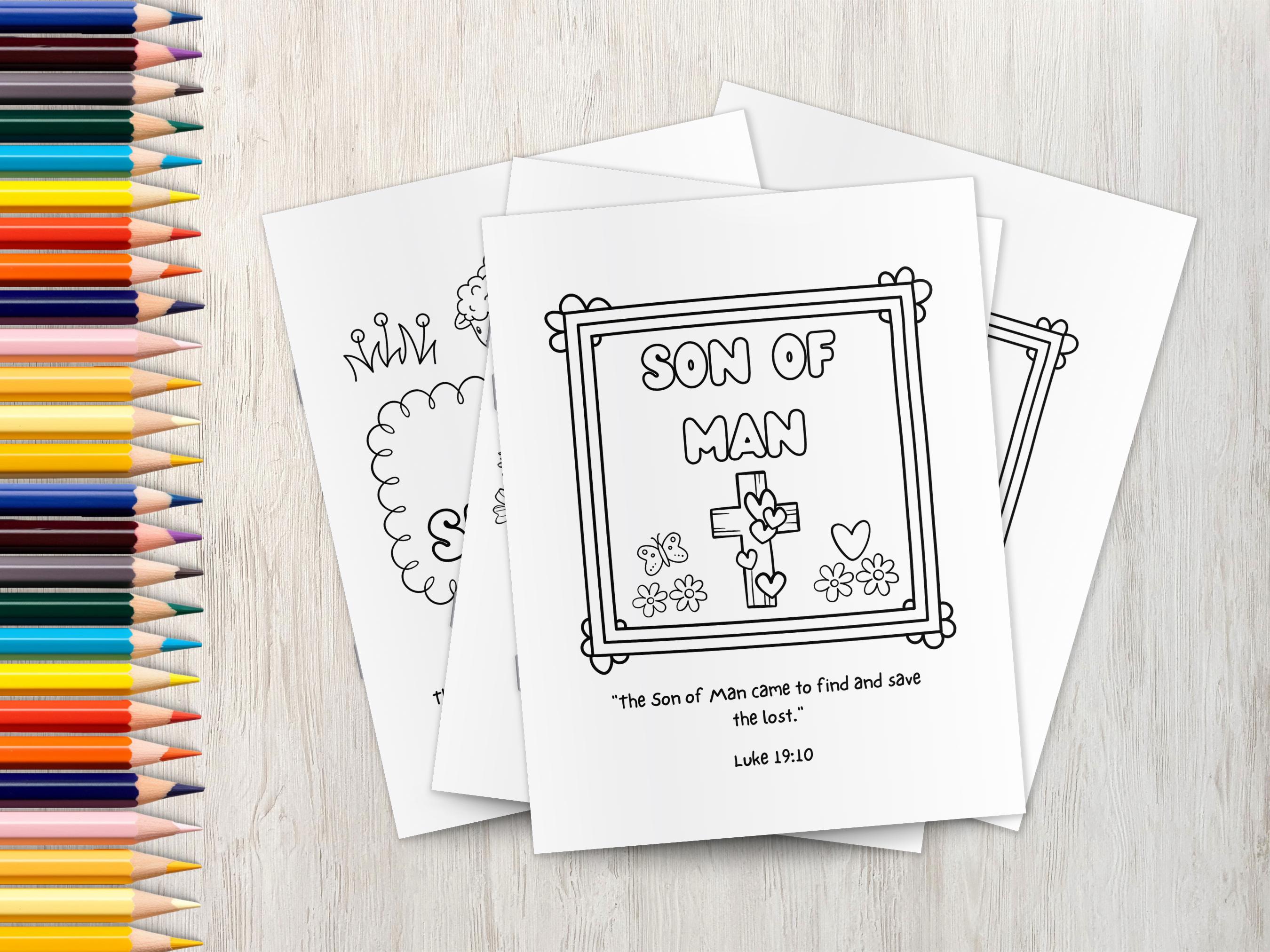 Names of Jesus Advent Coloring Pages, Printable Christian Bible ...