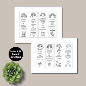 Christian Bookmarks for Kids to Color, Printable Scripture Activity ...