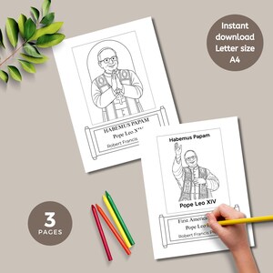 Pope Leo XIV Printable Coloring Page, Habemus Papa, Catholic New Pope ...