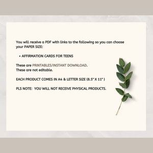 Positive Affirmation Cards for Teens, Teen Mental Health Affirmations ...