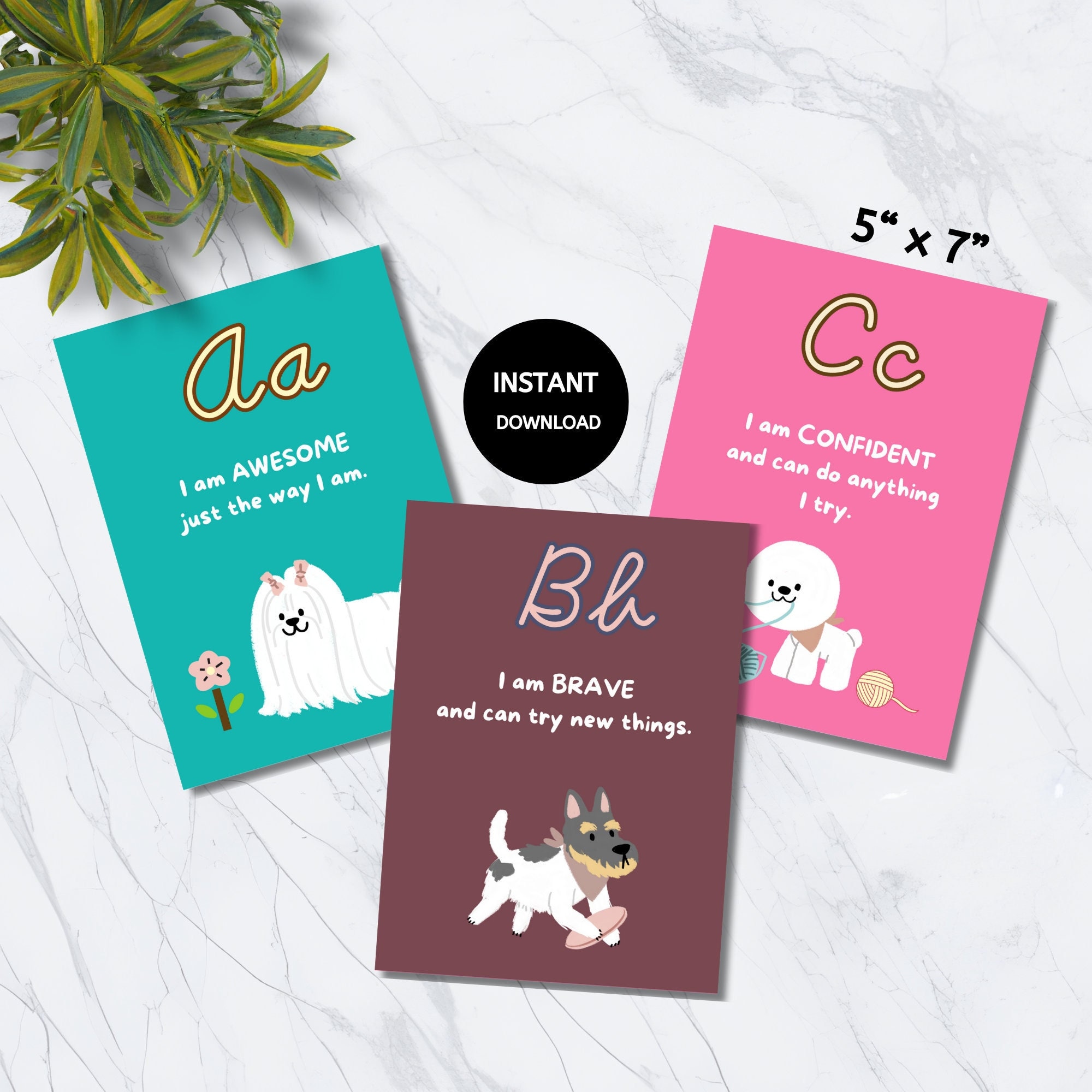 Alphabet Affirmation Cards, A to Z Positive Flashcards for Kids ...