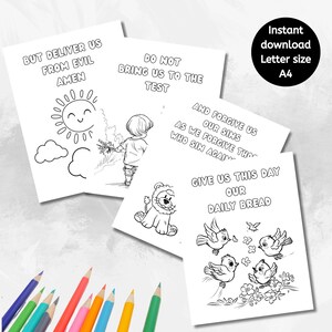 Our Father Coloring Pages, Lord's Prayer Digital Download, Printable ...