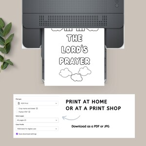 Lord's Prayer Coloring Pages Preschool, Our Father Digital Download ...